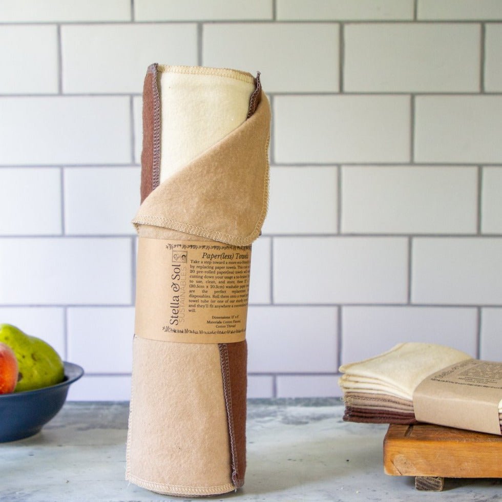 Natural Trio Washable Paper(less) Towels | Stella & Sol Sustainables